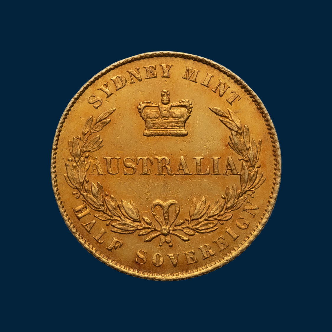 About Uncirculated 1855 Sydney Mint Half Sovereign, the very finest ...