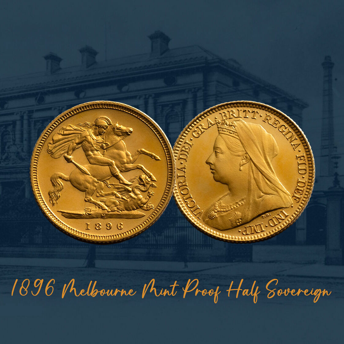 1896 Proof Half Sovereign struck as a Coin of Record at the Melbourne ...