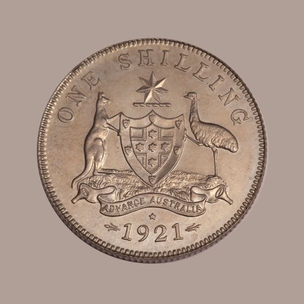 The unique Proof 1921 Star Shilling