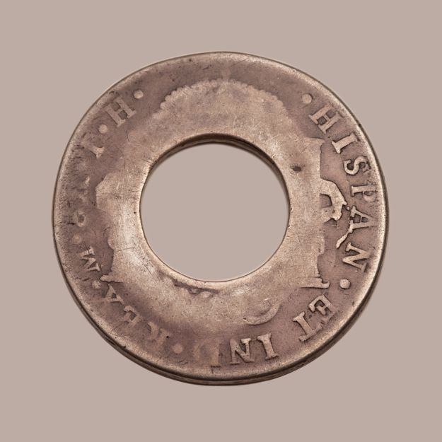 1813 Holey Dollar created from an 1809 Ferdinand VII Spanish Silver Dollar