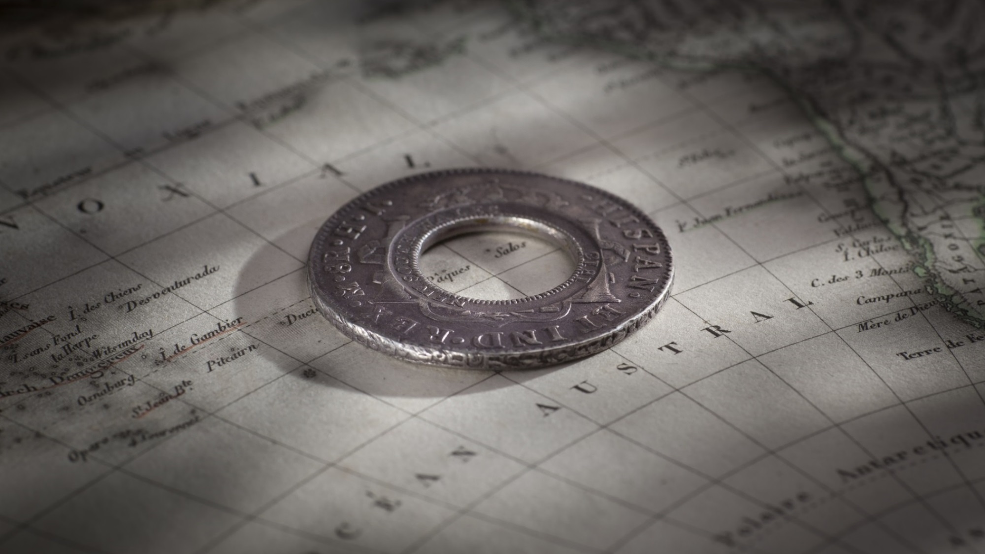 1813 Holey Dollar struck from a Ferdinand VII 1810, Mexico Mint ...