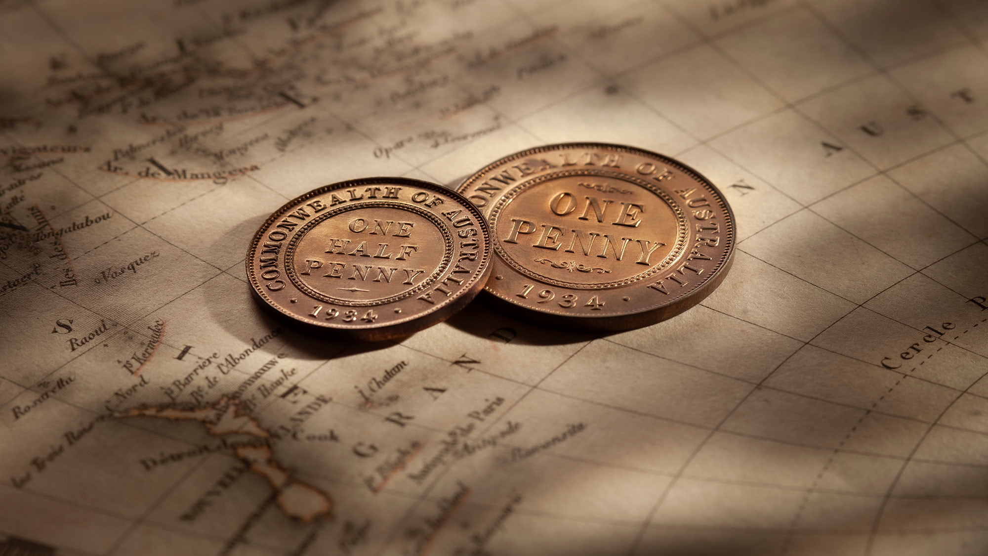 1934 Proof Set, the first commercially produced set of Australian proof ...