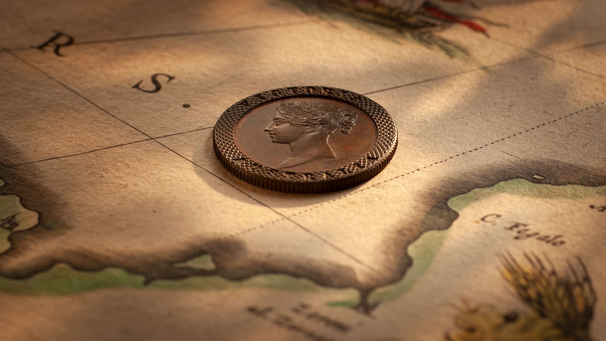 Circa 1855 Kangaroo Office Copper Shilling, milled edge