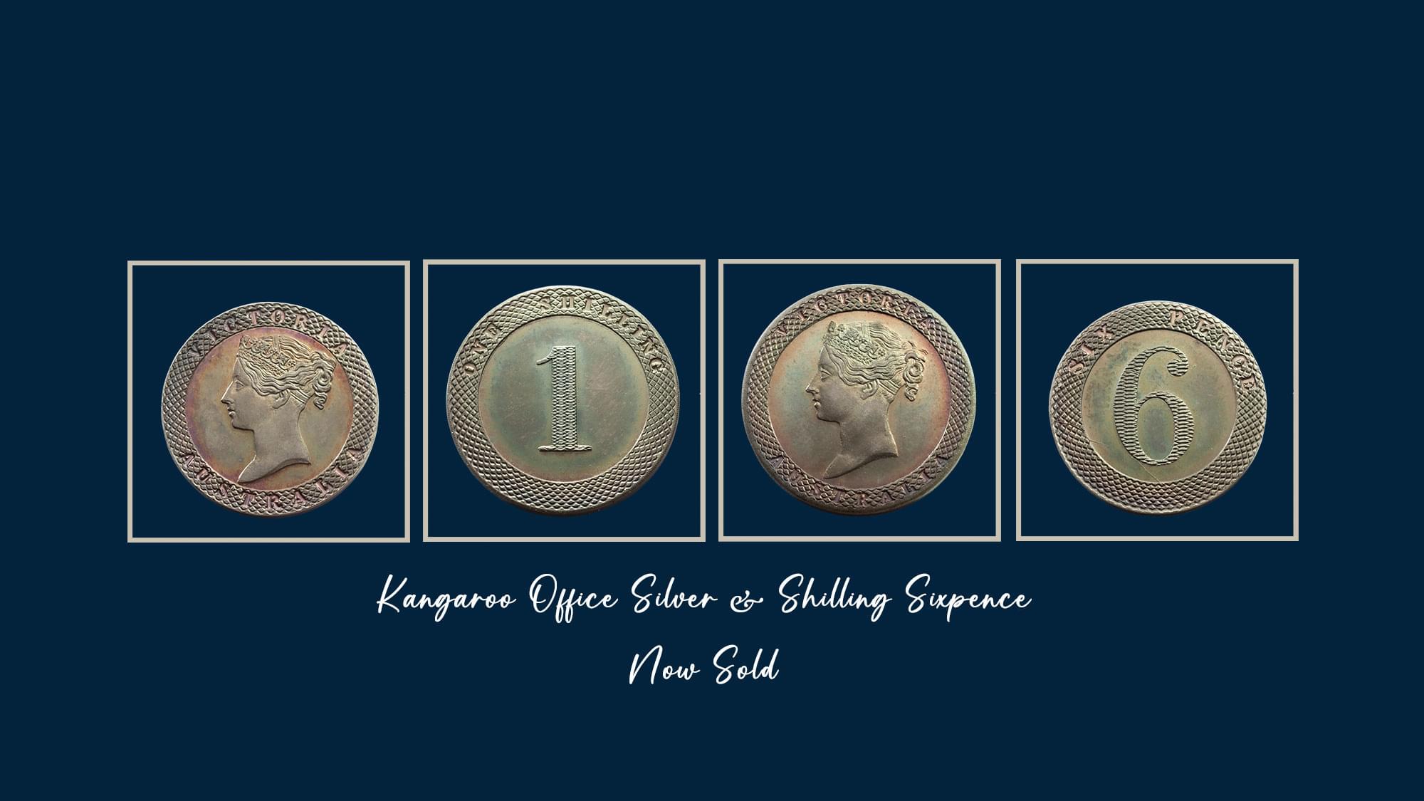 Circa 1860 Port Phillip, Kangaroo Office Pattern Shilling and Sixpence ...
